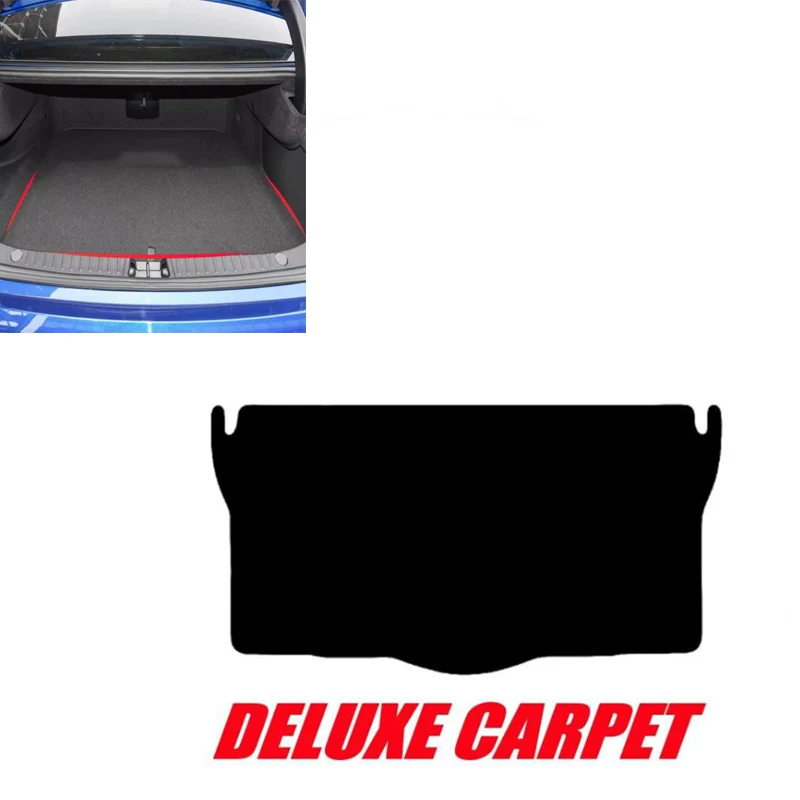 1pc Black Carpet Car Boot Liner Mat For Citroen C1/Peugeot 107/Toyota ...