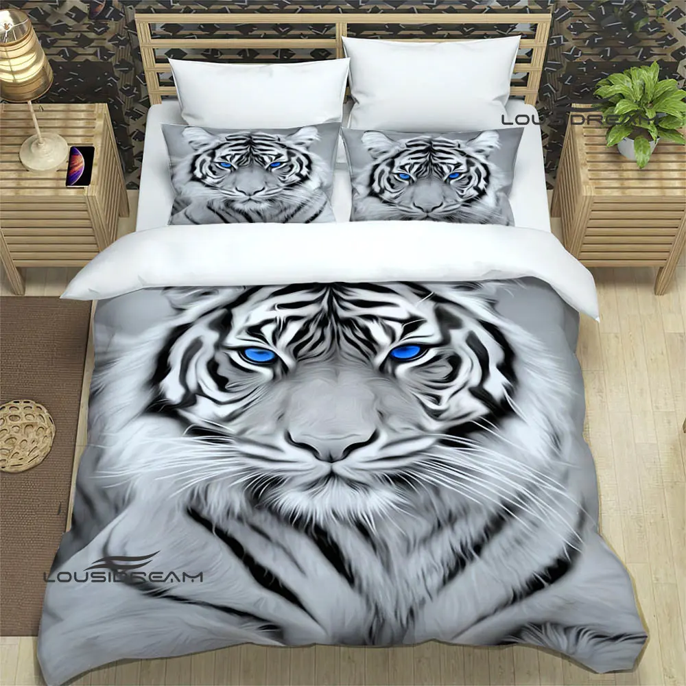 3D-tiger-printed-Bedding-Sets-exquisite-bed-supplies-set-duvet-cover ...