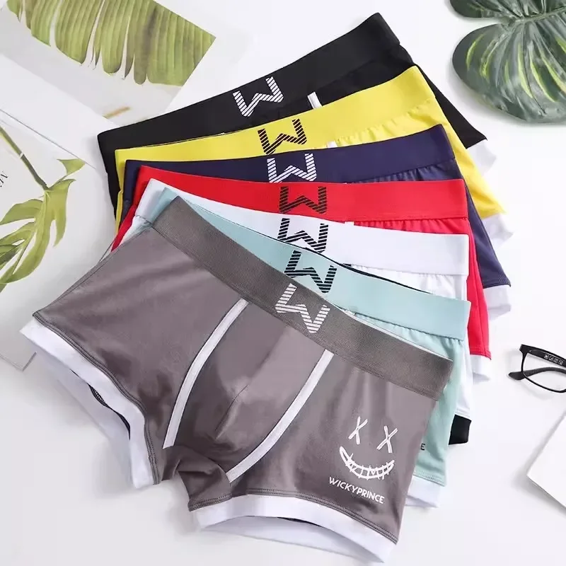 3 Pack Men's Cotton U-Convex Boxer Shorts Breathable Sexy Underwear for ...