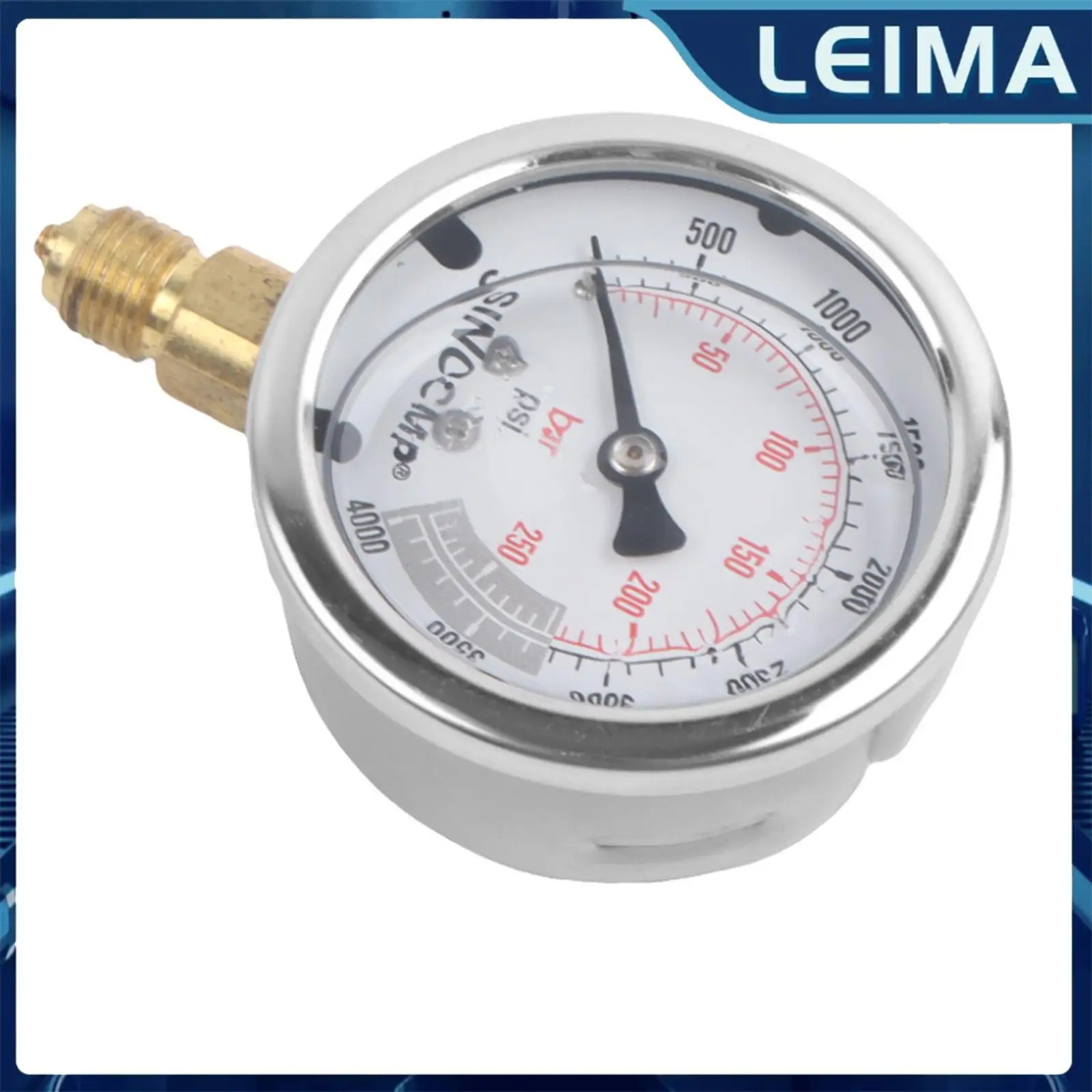 Hydraulic Pressure Gauge 25Mpa 250Bar 4000Psi Hydraulic Air Gas Water ...