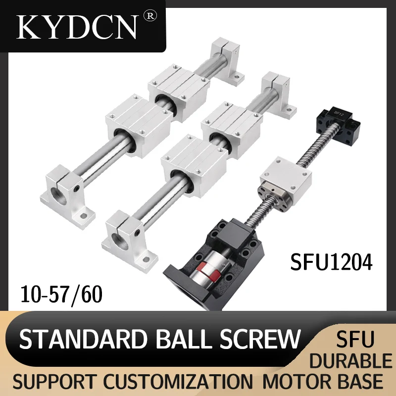 Precision-ball-screw-1204-SC-box-slider-plus-four-SK-support-seats-two ...