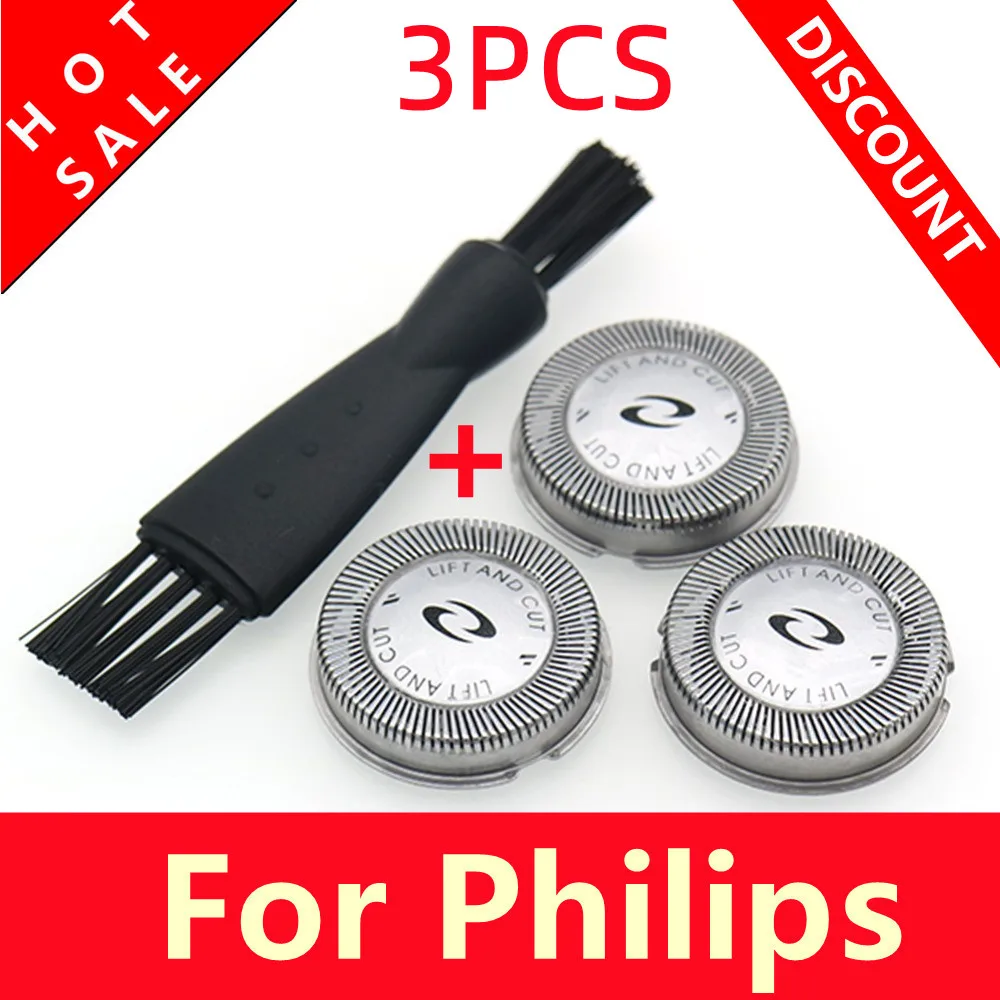 3Pcs Replacement Razor Blade Shaver Head for Philips HQ3 HQ4 HQ54 HQ56 ...