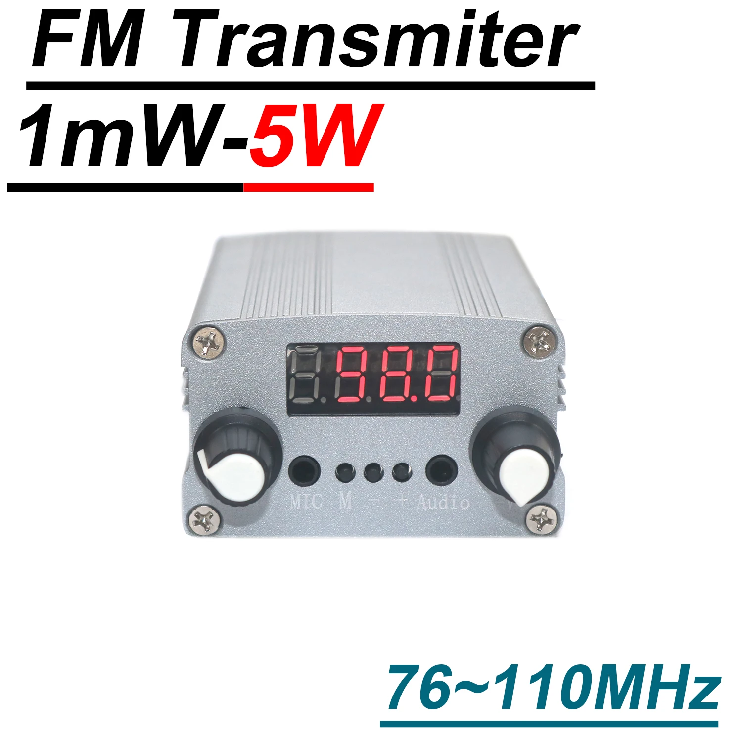 5W-Stereo-FM-Transmitter-76-110Mhz-Power-adjustable-Digital-Frequency ...