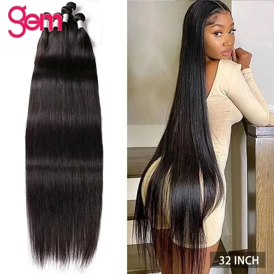 Peruvian-100-Human-Hair-Straight-Bundles-Weaving-Weave-For-Black-Women ...