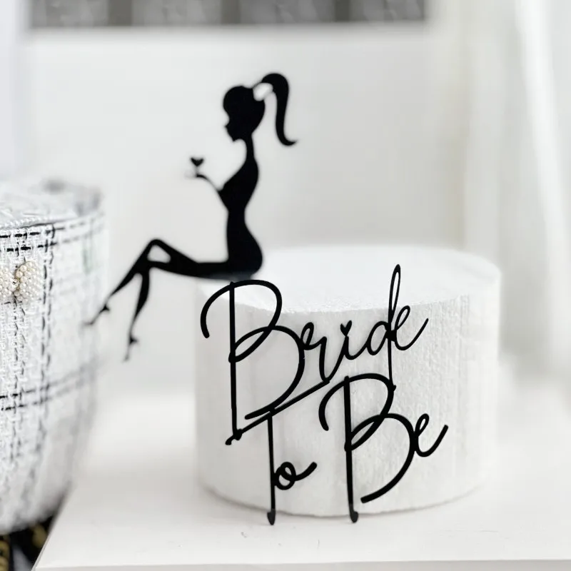 Bride To Be Cake Topper Acrylic Girl Bachelor Party Gift Bridal Shower ...