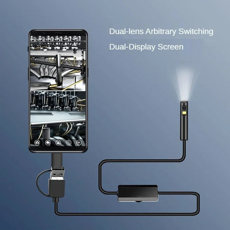 1080P-8mm-Dual-Lens-Endoscope-Camera-9-LEDs-Hard-Wire-Borescope-USB ...