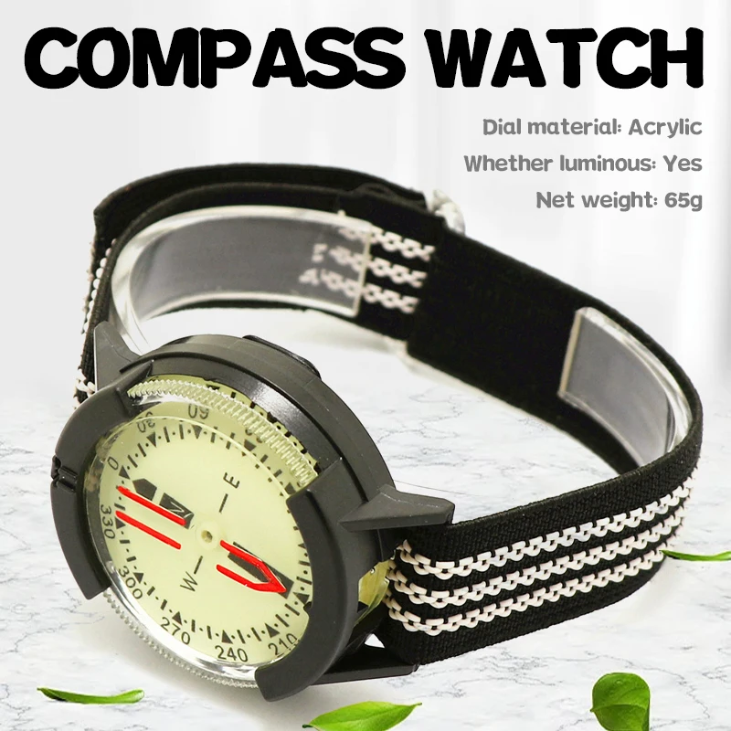 New-Portable-Diving-Compass-Waterproof-Luminous-Wristwatch-Compass ...