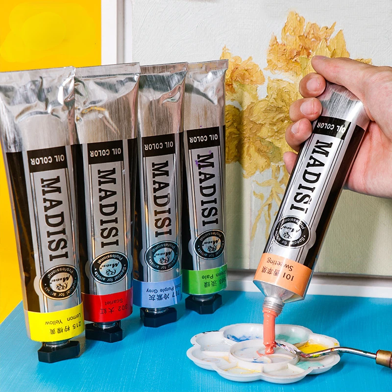 170ML-Single-Tube-Oil-Paint-Multi-color-Opaque-High-Coverage ...
