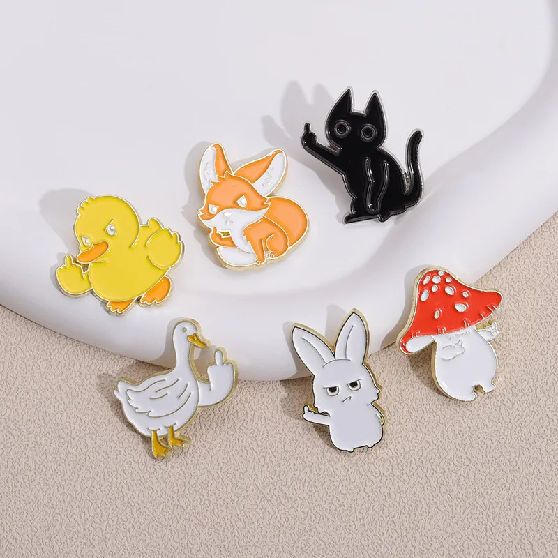 Cartoon Collection Enamel Pins Cute Baking Paint Brooches Button Badge ...