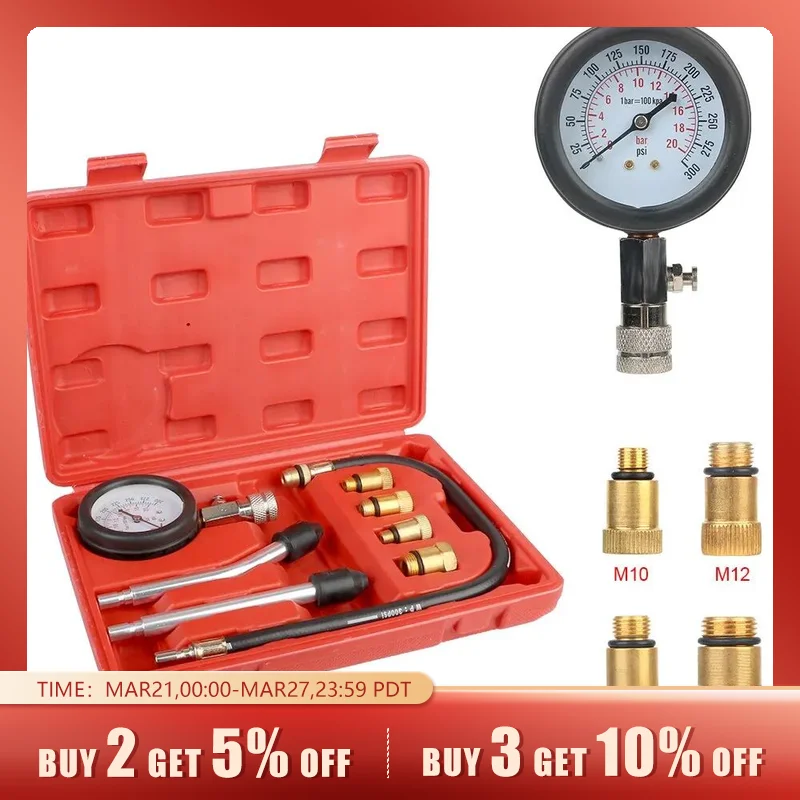 Auto-Zylinder-Tester-Kit-Benzinmotor-Kompression-messer-0-1-5-psi ...