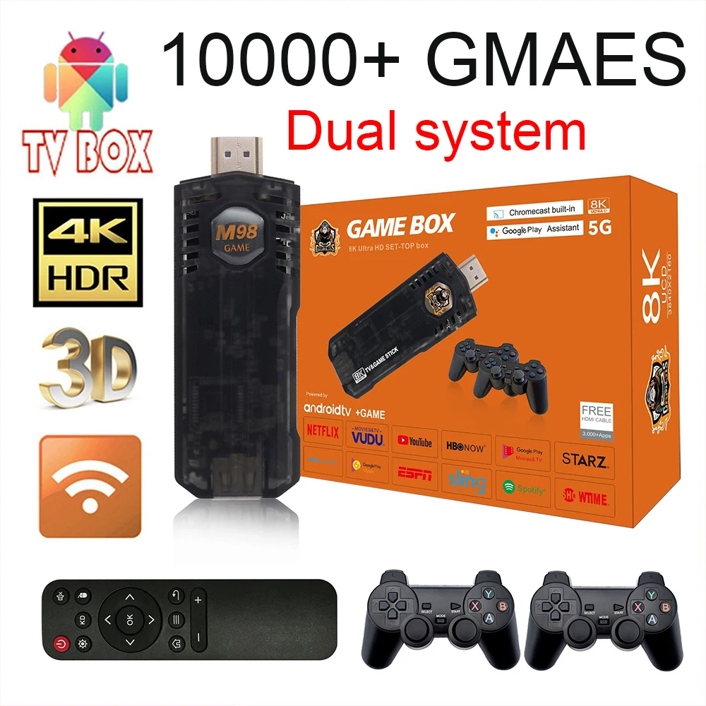 LEMFO-Smart-TV-Stick-Android-11-Game-Stick-4K-10000-Game-X8-Original ...