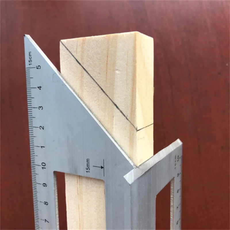 Aluminum Alloy Angle Ruler Woodworking Ruler 90 45 Degree Turn Ruler ...