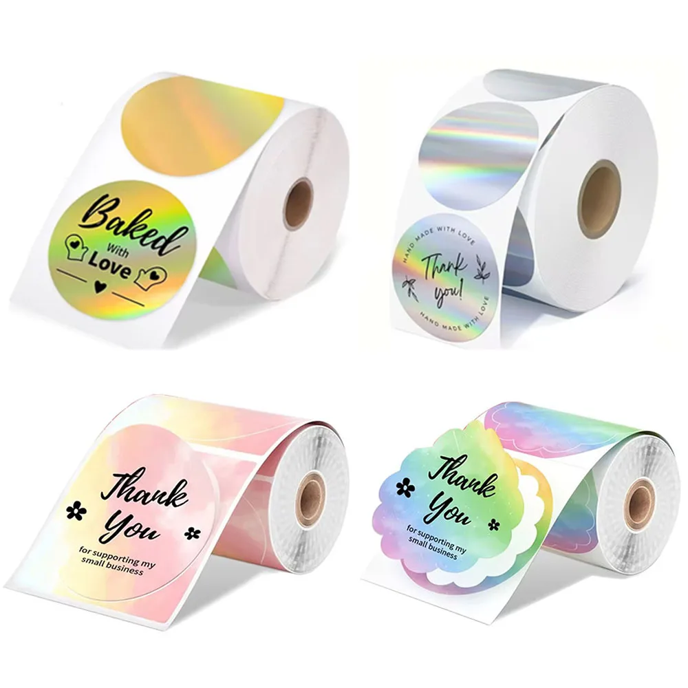 1Roll-white-transparent-Label-sticker-Round-Series-for-phomemo-M110 ...
