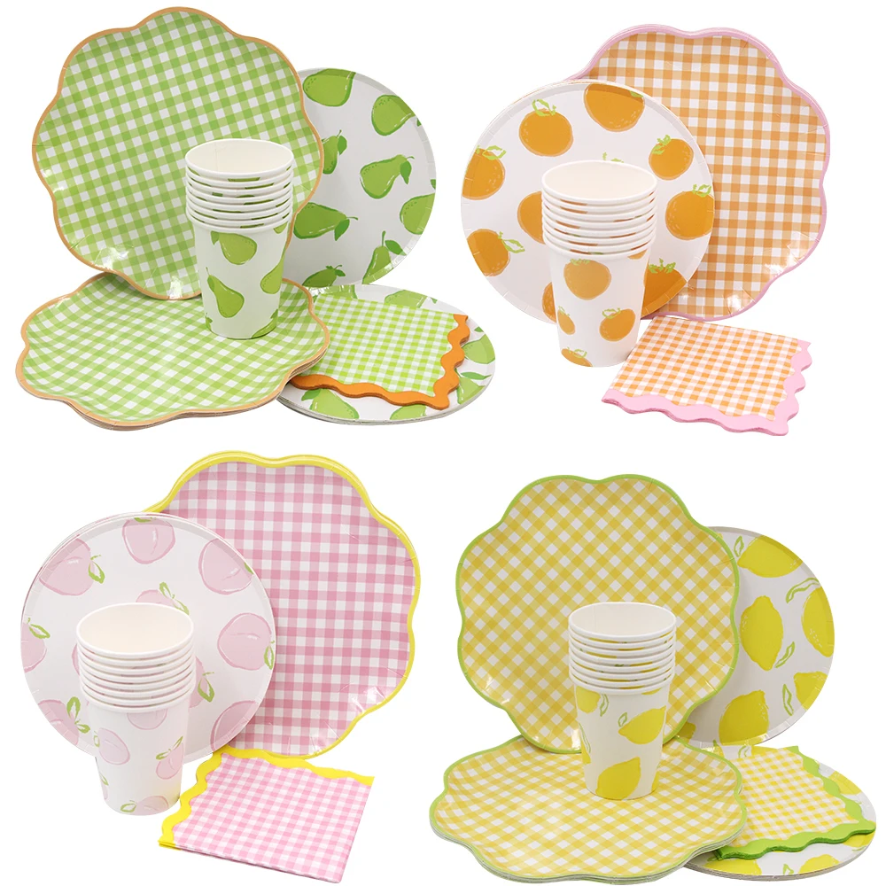 1set-Fruits-Disposable-Tableware-Orange-Lemon-Peach-Plates-for-Kids ...