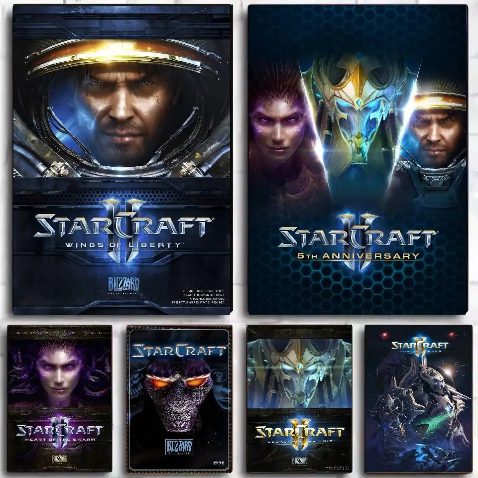Game S-StarCraft 2 Poster Self-adhesive Art Waterproof Paper Sticker ...