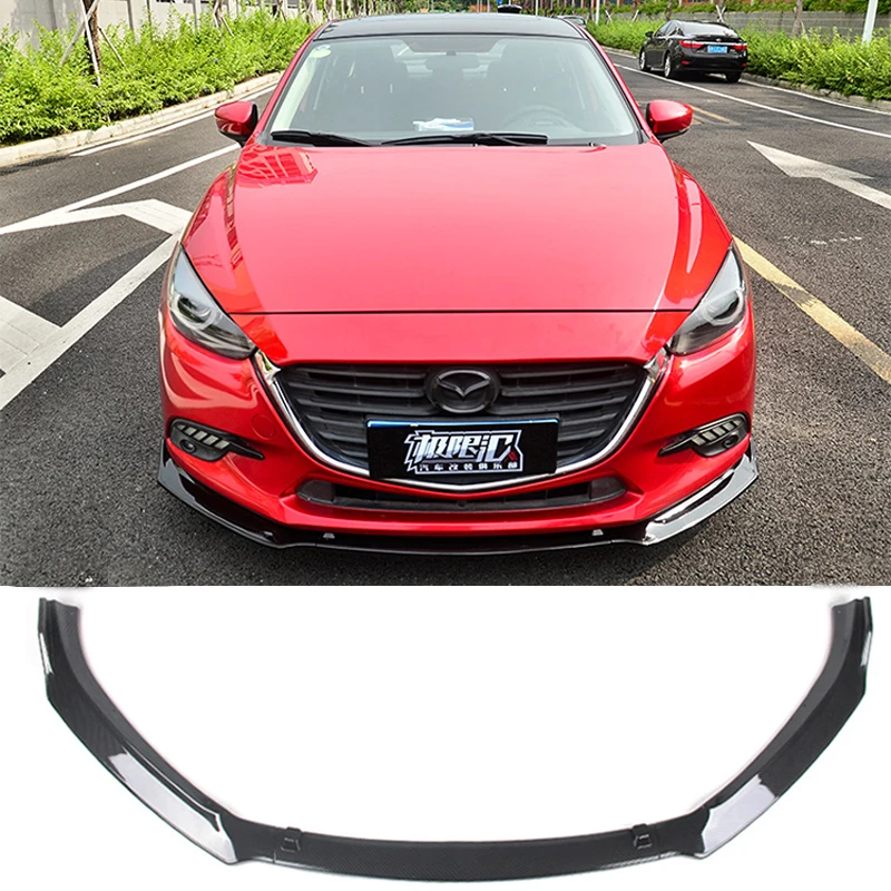 For Mazda 3 Axela Sedan Front Lip 2014 Appearance Abs Plastic Three ...