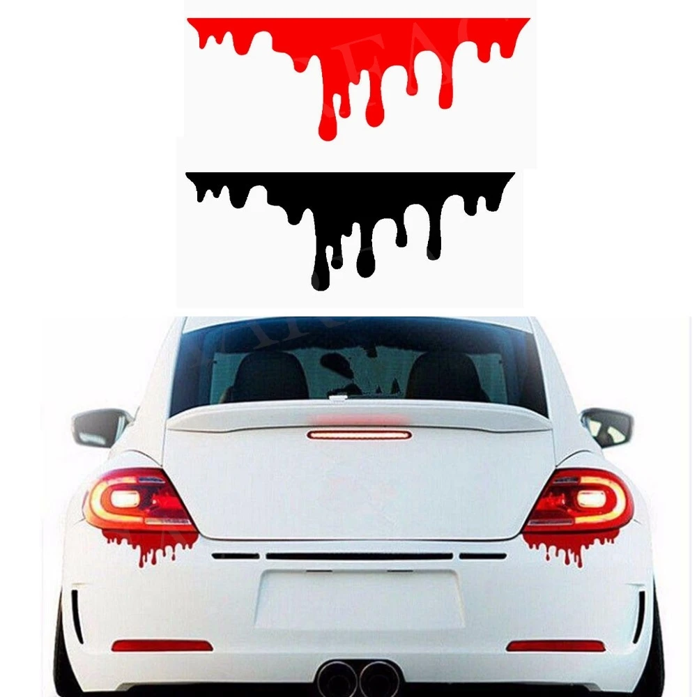 Red Blood Drips Stickers Auto Halloween Theme Decorative Glass ...