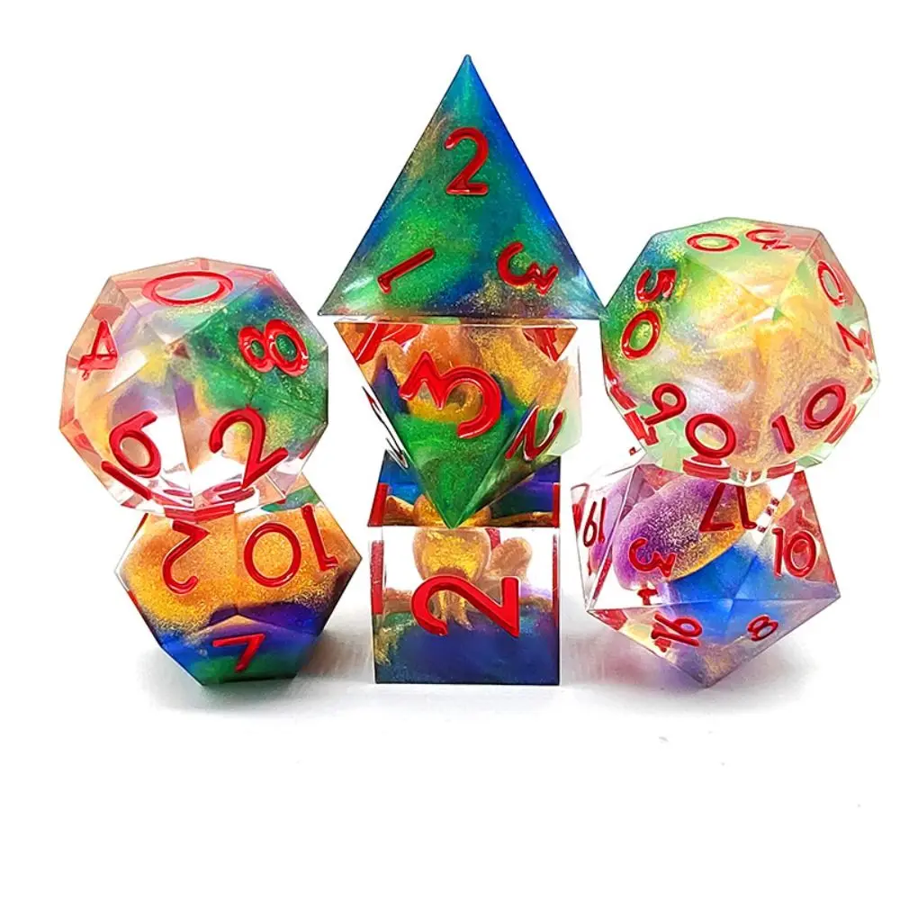 7Pcs-Multi-Sided-Digital-Dice-Resin-Table-Entertainment-Game-Party-Toys ...