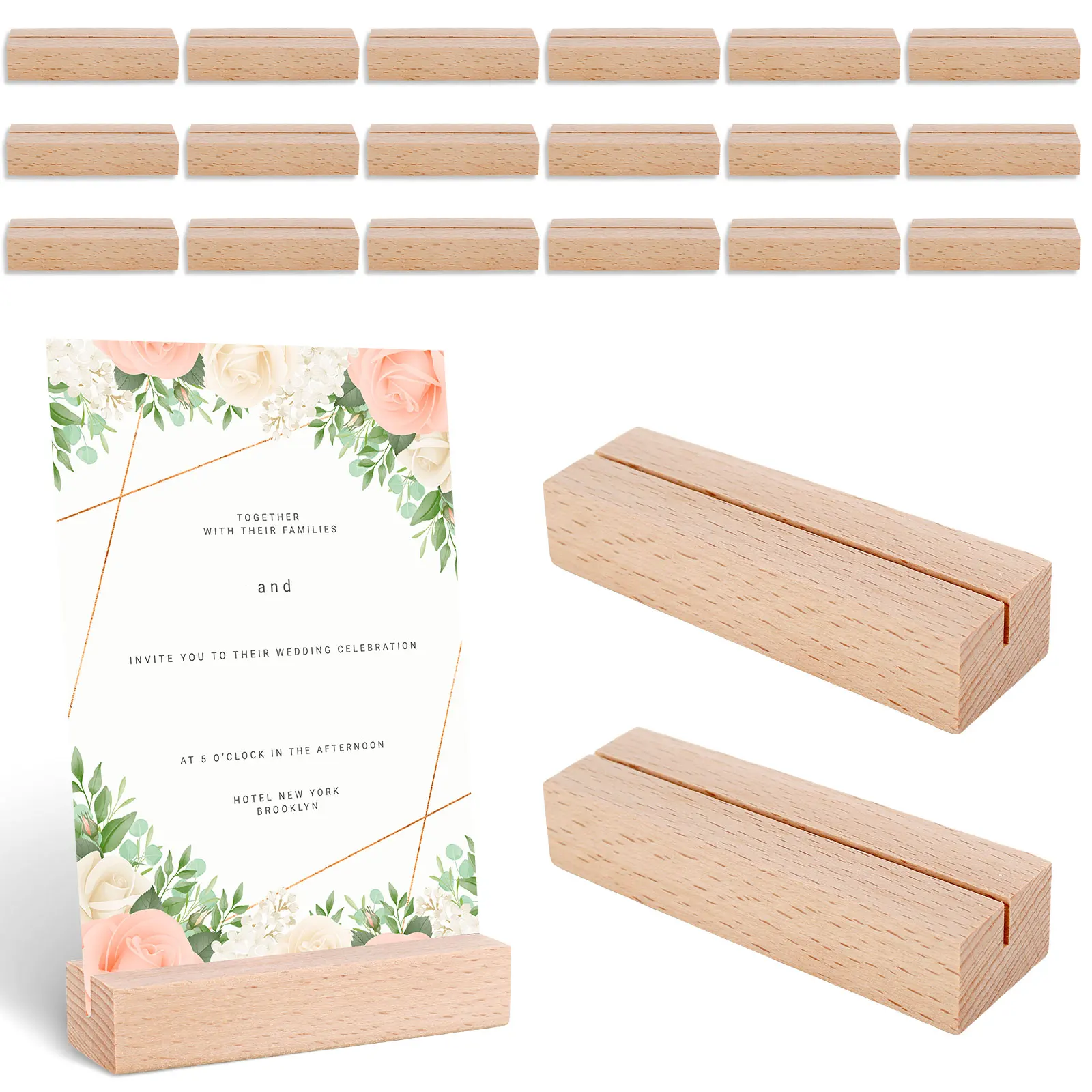 20Pcs-Place-Card-Holder-Beech-Wood-Table-Card-Display-Stands-Natural ...
