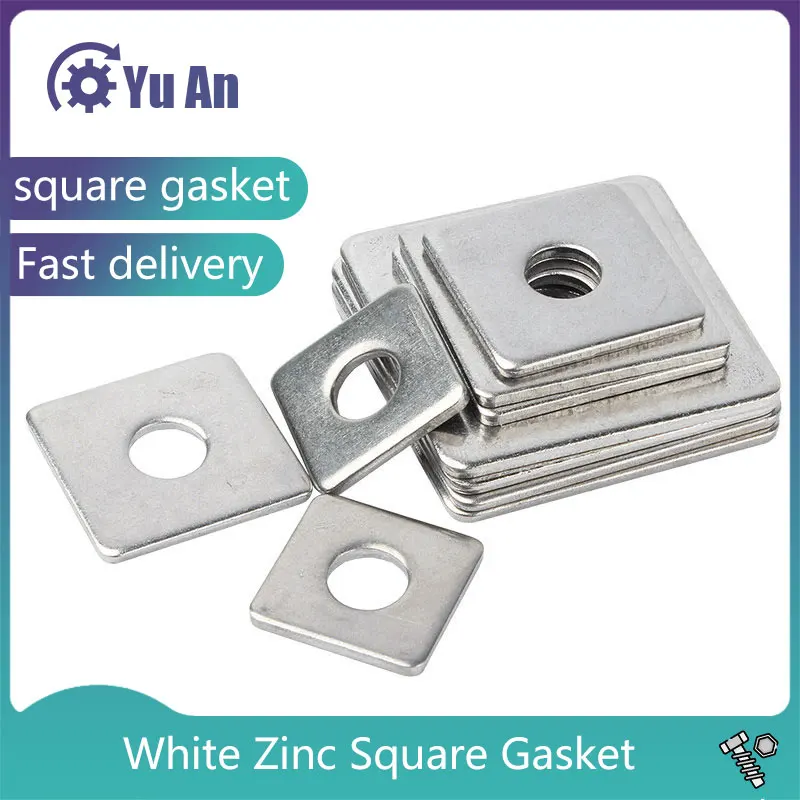 White Zinc Square Washer / Square Gasket M3-m16 5pcs - Washers - AliExpress