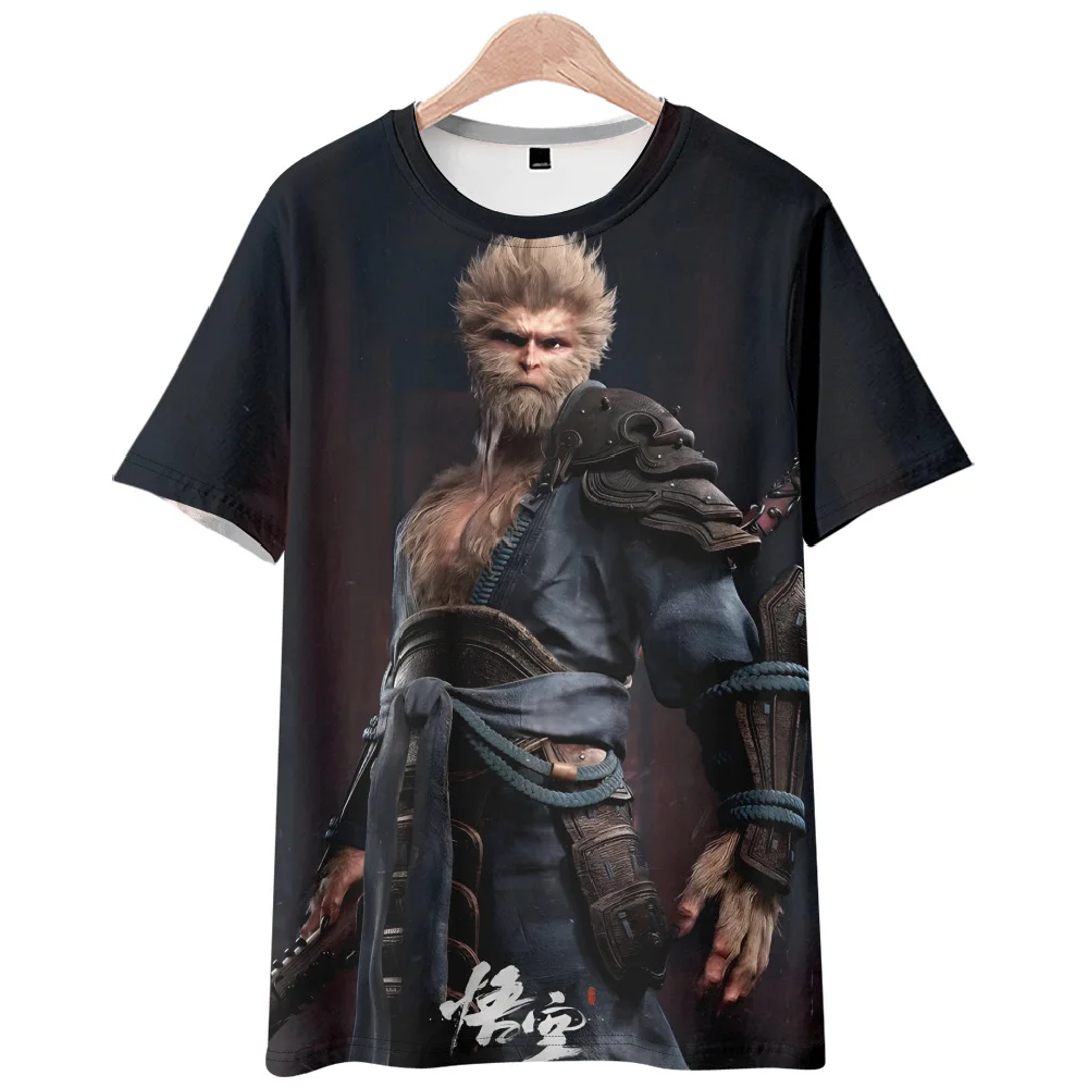 Game-Black-Myth-Wukong-T-shirt-Tee-Print-Top-Cosplay-Costume-3d-Printed ...
