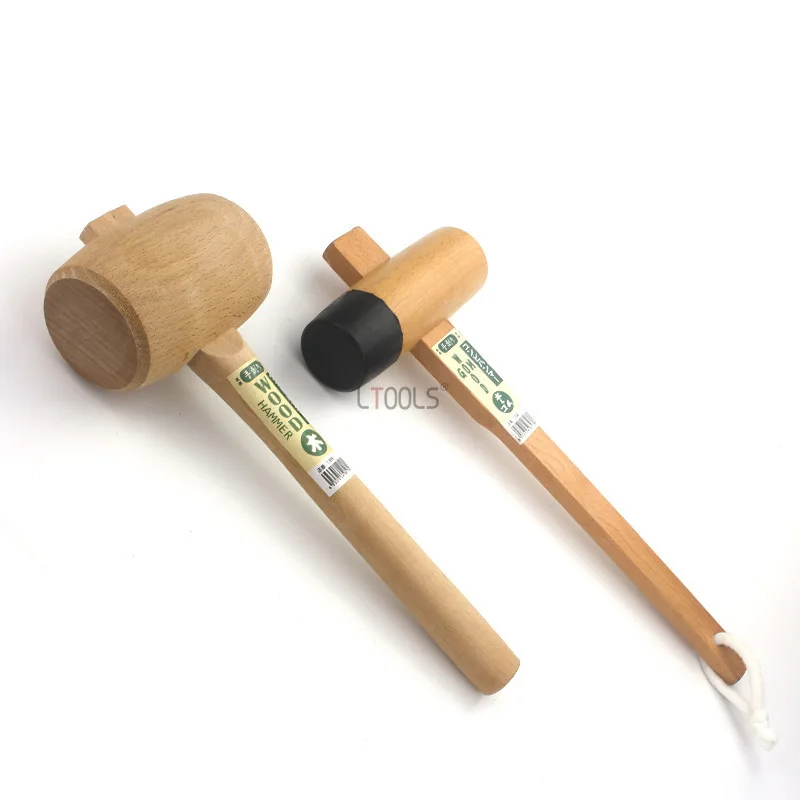 Handmade-Japanese-Style-Wooden-Mallet-Solid-Beech-Wood-Hammer-Carpenter ...