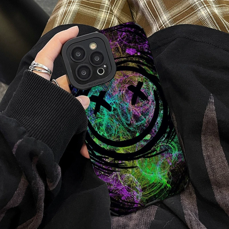 Cool-Color-Graffiti-Smiley-Face-Phone-Case-For-iPhone-14-11-12-13-Pro ...