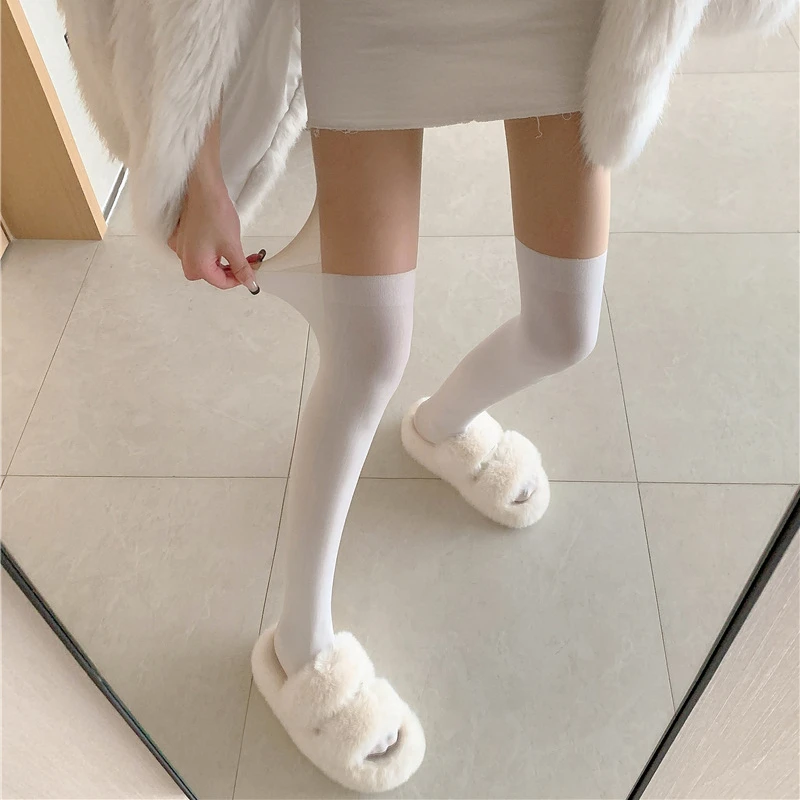 Tights Women White Pattern | White Pantyhose Knee Highs | Sheer White ...