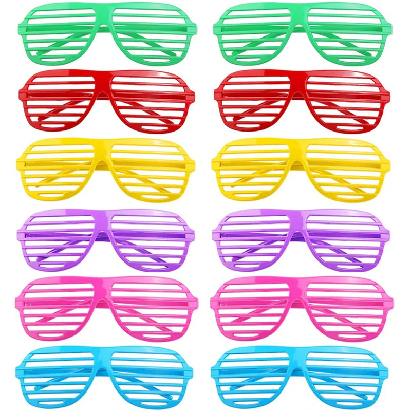 6-12pcs-Shutter-Shades-Glasses-Shutter-Sunglasses-Neon-Color-Shutter ...