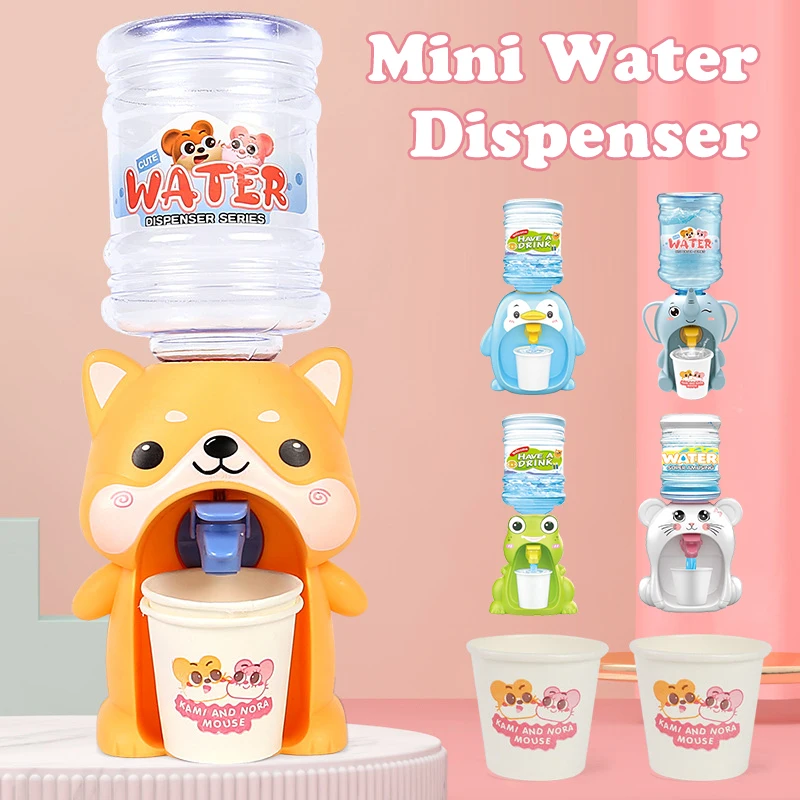 Cartoon-Mini-Water-Dispenser-Baby-Toy-Drinking-Water-Cooler-Lifelike ...