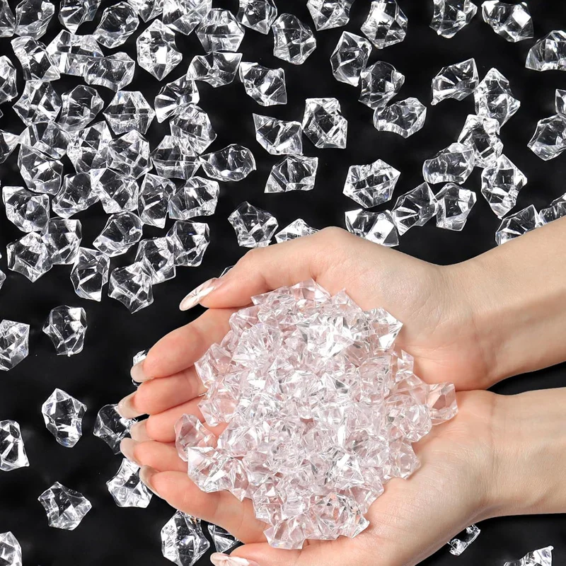 20pcs 18x25mm Irregular Acrylic Fake Ice Rocks Stones Decorative Gems ...
