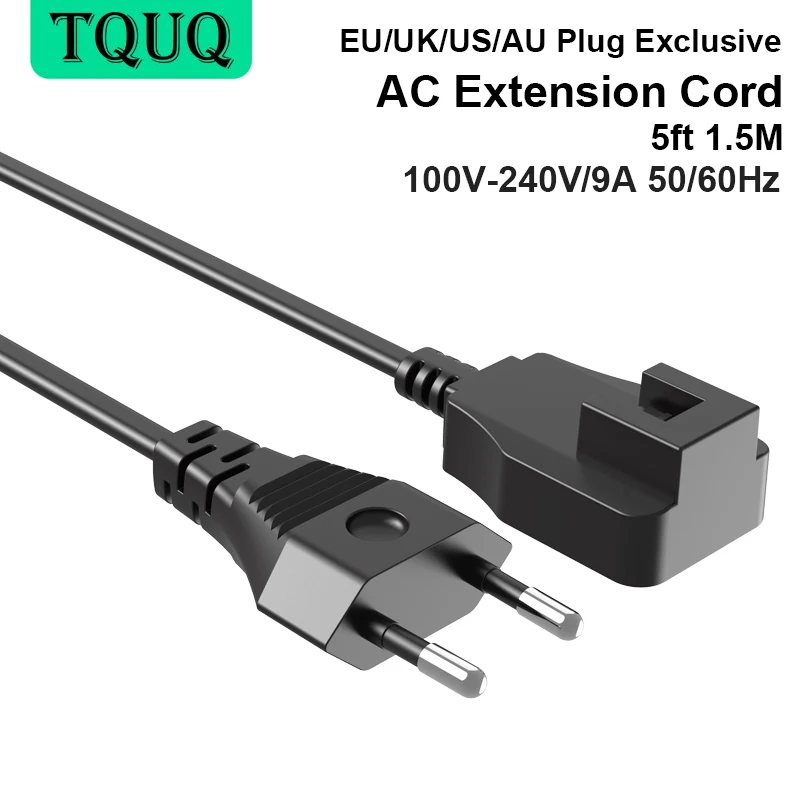 5ft 1.5meter US AU Plug AC Power Cord 100V-240V Extension Wire Cable ...