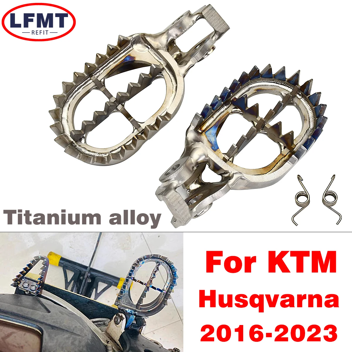Motorcycle-Titanium-Footboard-foot-treadle-rest-For-KTM-SX-SXF-XC-XCF ...