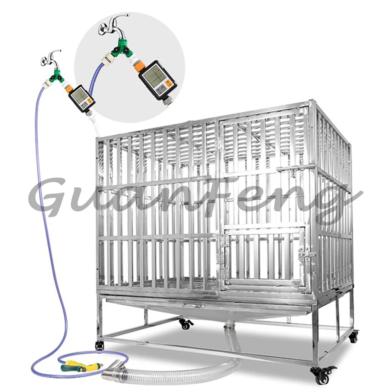 Type 110/125 Stainless Steel Dog Cage Large Dog Flush Cage Medium Size ...