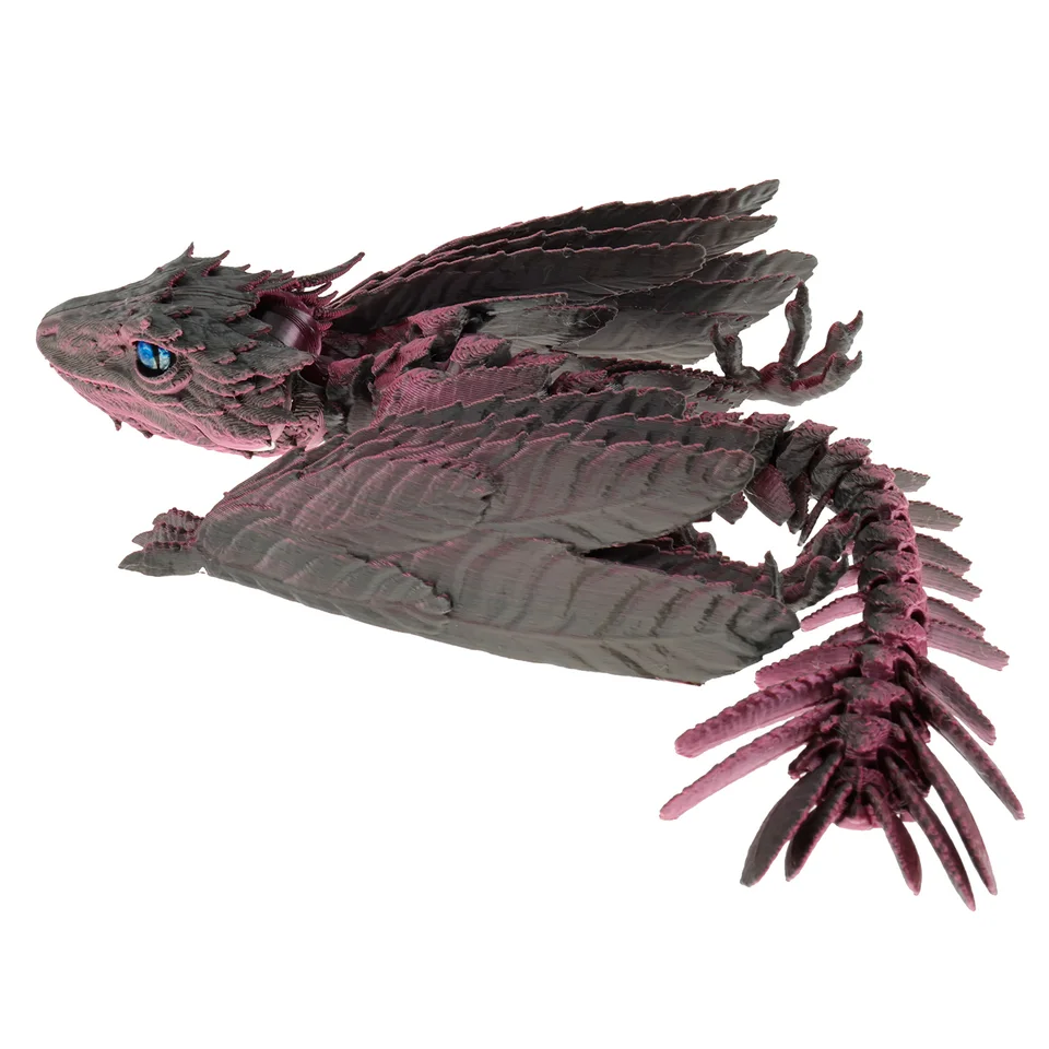 Dragon Toys Feathered Wyvern Dragon 3D Printed Figure - Articulated ...