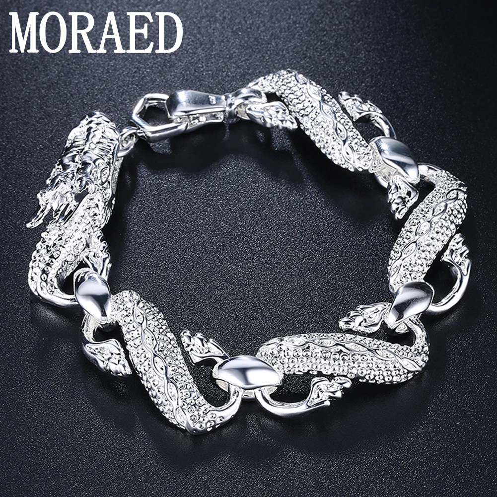 Fashion Jewelry 925 Silver Bracelet Chinese White Dragon Chain Bracelet ...