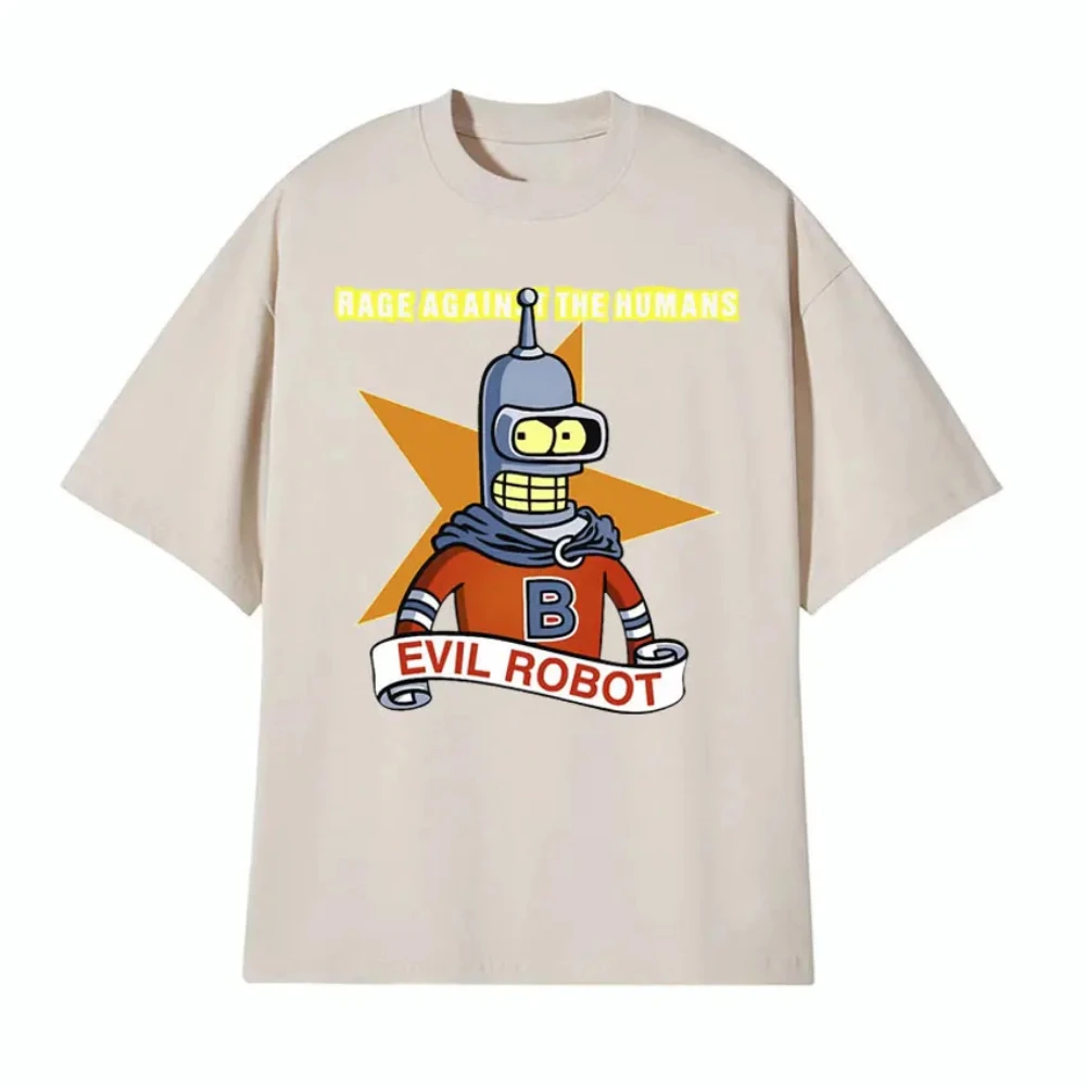 Robot Meme T-shirt Funny Bender Kill All Humans Cartoon T Shirt Against ...