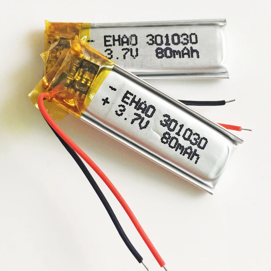 3-7V-80mAh-Lithium-Polymer-Lipo-Rechargeable-Battery-301030-For-GPS-MP3 ...