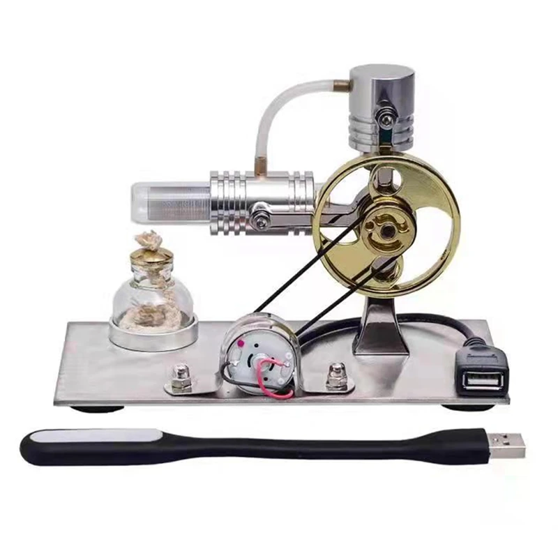 L-Shape Stirling Engine Model With USB Connector And Night Light ...