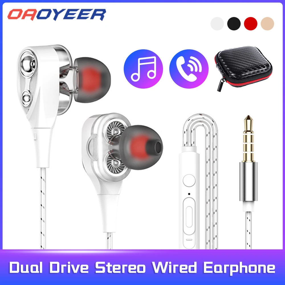 Wired-Earphone-Dual-Drive-Stereo-In-Ear-High-Bass-Headsets-Sports ...
