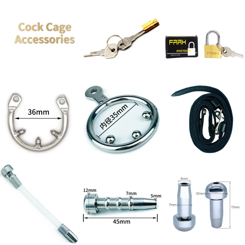 Chastity-Cage-Catheter-Anti-Fall-off-Ring-auxiliary-Belt-Keys ...