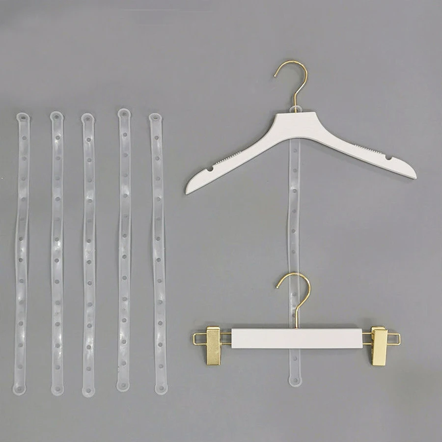 10 pieces hanger clothing store trouser clip connection strip plastic ...