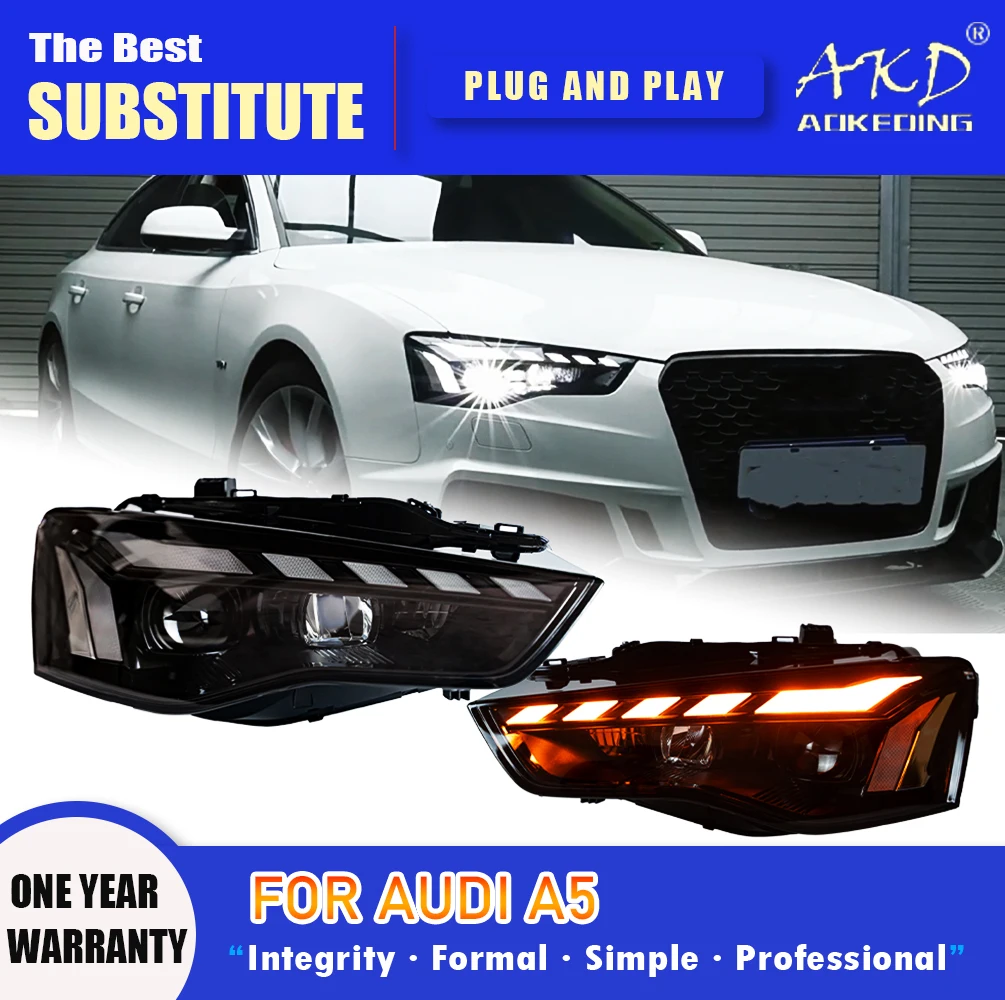 AKD-Head-Lamp-for-Audi-A5-A5L-LED-Headlight-2008-2016-Headlights-A5-DRL ...