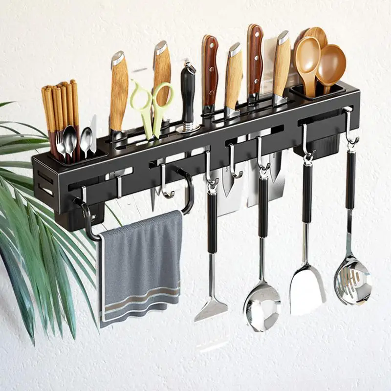 Wall-Mounted-Knife-Stand-Non-Punching-Knife-Holder-With-Integrated ...