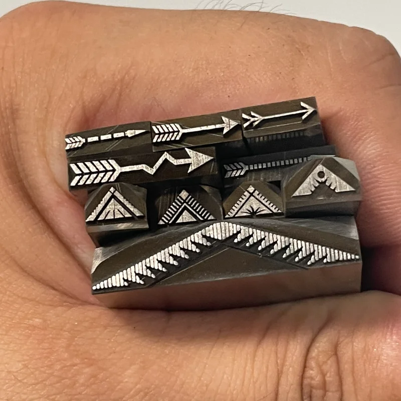 1PC Navajo Triangle Indian American Style Metal Stamps Jewelry Making ...