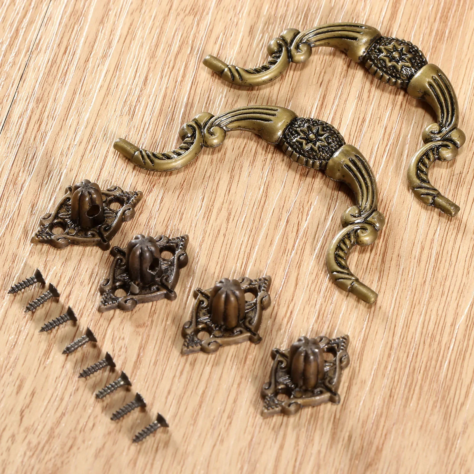 2Pcs-Antique-Bronze-Furniture-Bookcase-Handles-Kitchen-Dresser-Cupboard ...