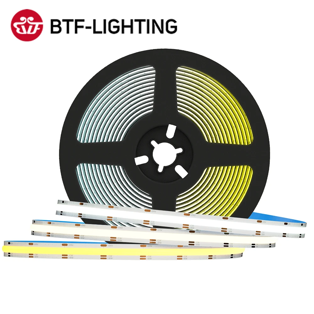 FCOB CCT LED Light Strip 640 LEDs High Density Flexible FOB COB 10mm Led Lights RA90 2700K to ...