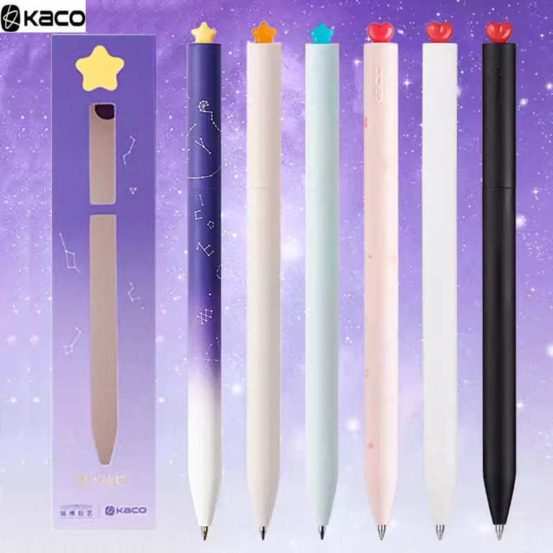 KACO-FIRST-Cute-Love-Galaxy-Gel-Pens-Rotate-0-5mm-Black-Ink-Refills ...