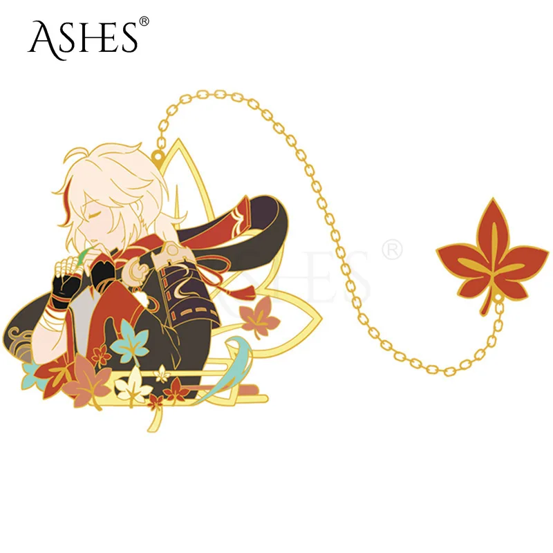 New Enamel Pins Genshin Impact Xiao Kaedehara Kazuha Venti Pin Brooch Figure Metal Badge Button ...