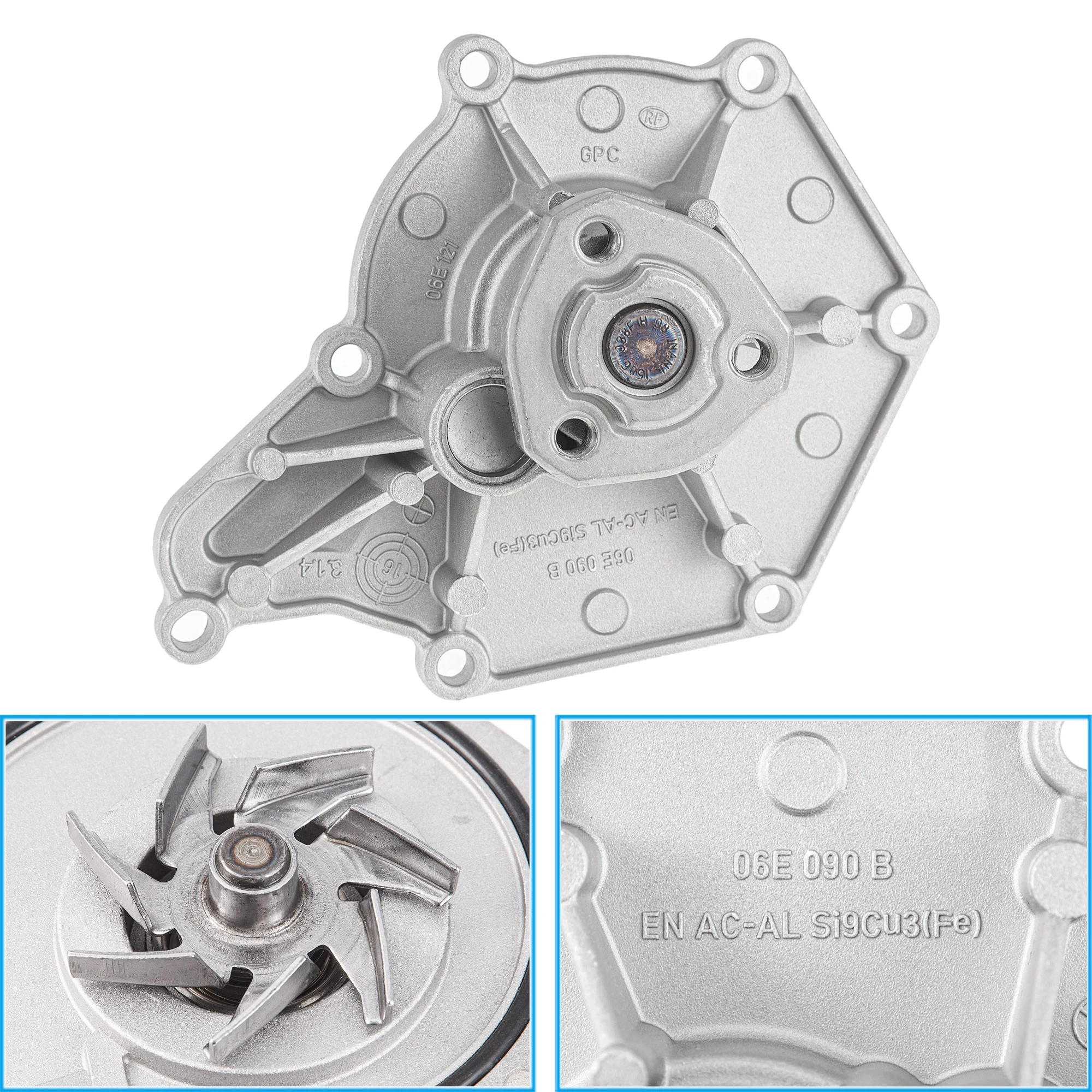 Oem Water Pump 06e121005f 06e121018a For Audi A4 A6 Q7 S4 S5 2005-2015 ...